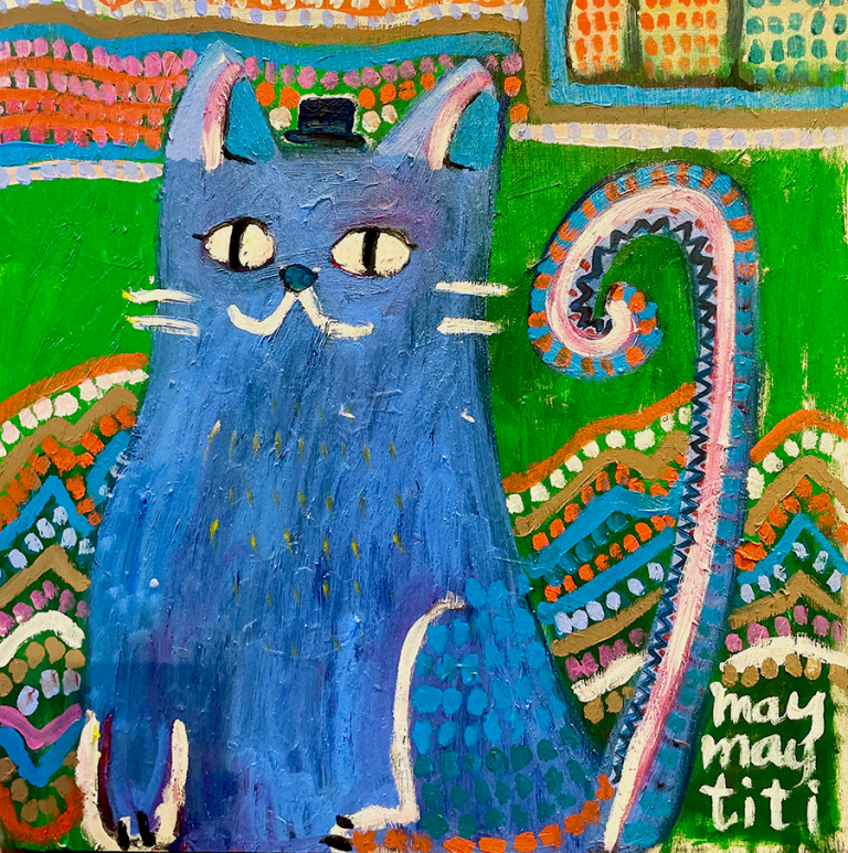 C15ブルーハットねこ – KITORI キトリ